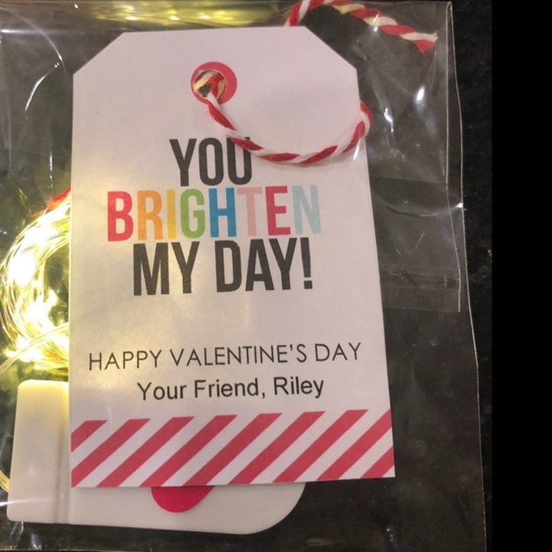You Brighten My Day Valentine's Favor Tag Punny - Etsy