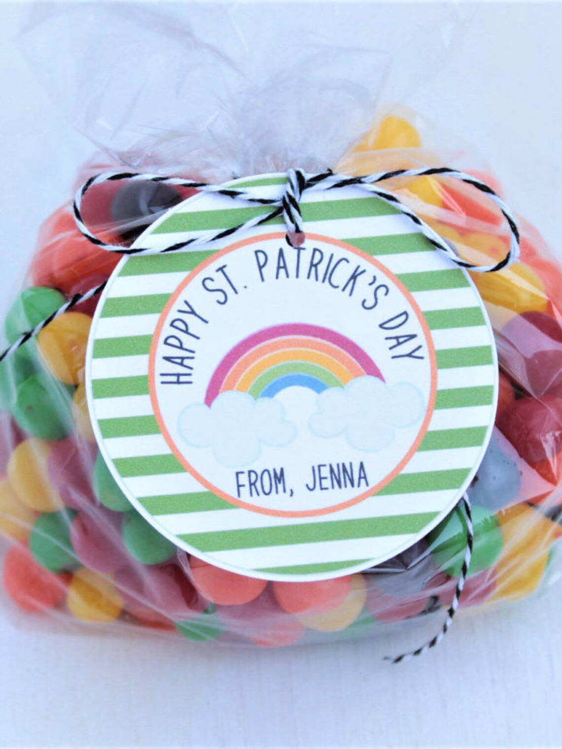 Happy St. Patrick's Day Rainbow Gift Tag - Etsy