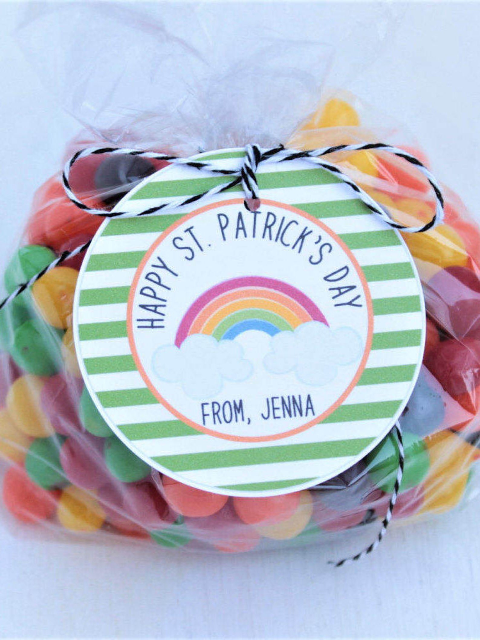 Happy St. Patrick's Day Rainbow Gift Tag - Etsy