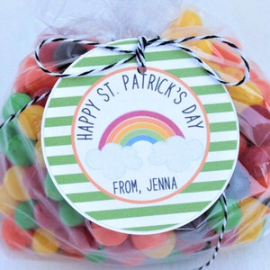 Happy St. Patrick's Day Rainbow Gift Tag - Etsy