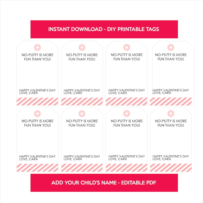 No Putty is More Fun Than You Favor Tag Punny | Etsy