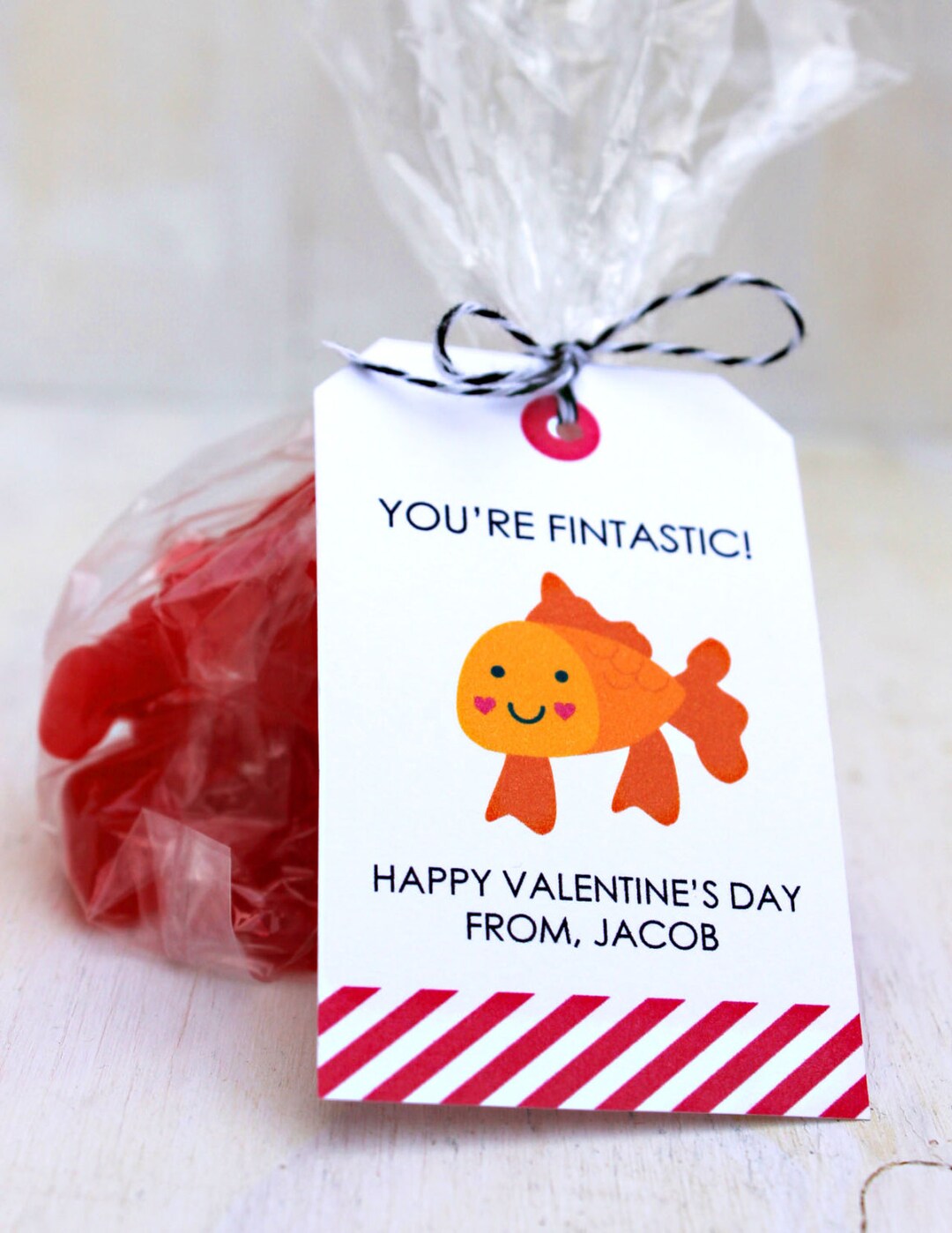 You're Fin-tastic Valentine's Day Favor Tag | Fish Classroom Treat ...