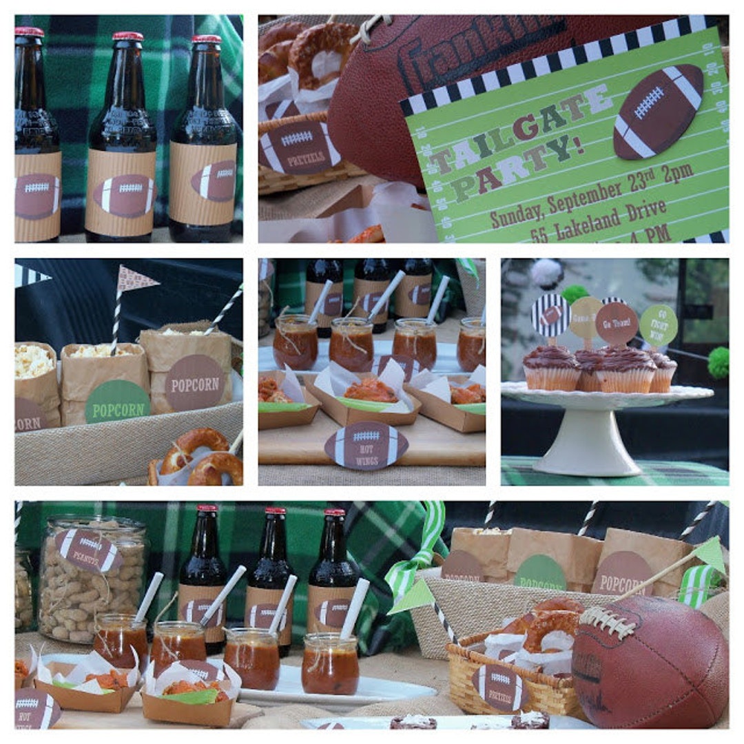 Football Themed Printable Party - Etsy