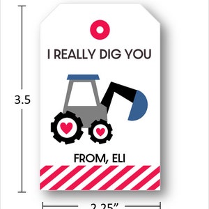 I Dig You, Valentine's Day Labels, Valentines Day Tags, Classroom ...