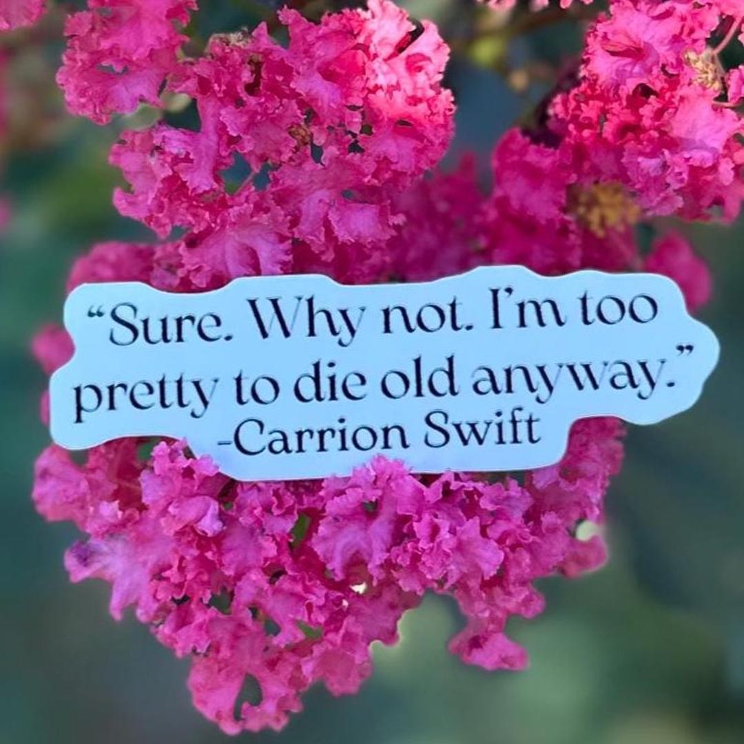 Carrion Swift Quote Sticker | Callie Hart Quicksilver Series - Etsy