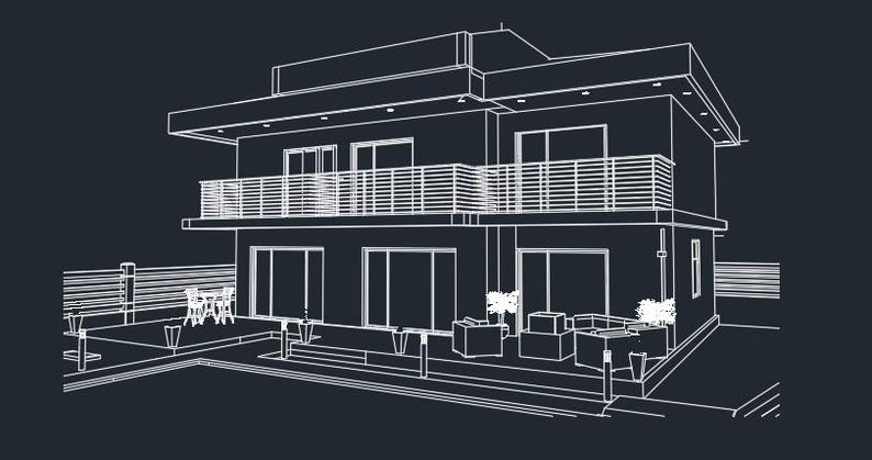 Contemporary Villa CAD Plans | Complete Architectural Drawings (DWG ...