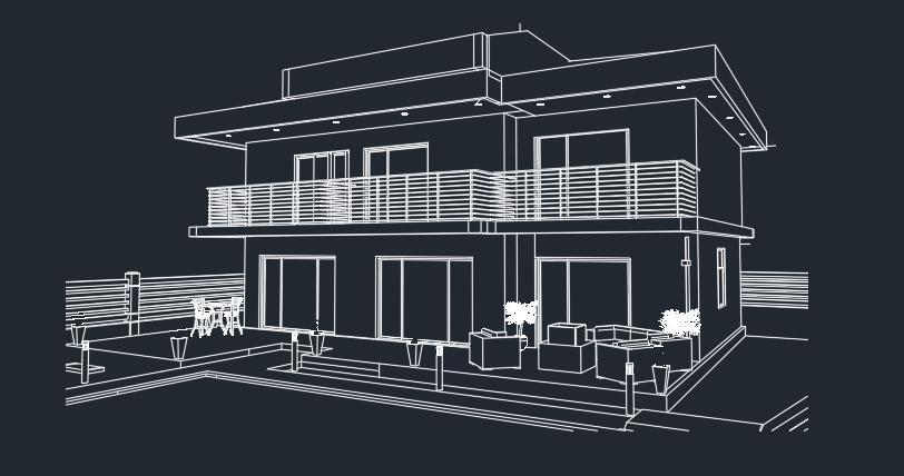 Contemporary Villa CAD Plans | Complete Architectural Drawings (DWG ...