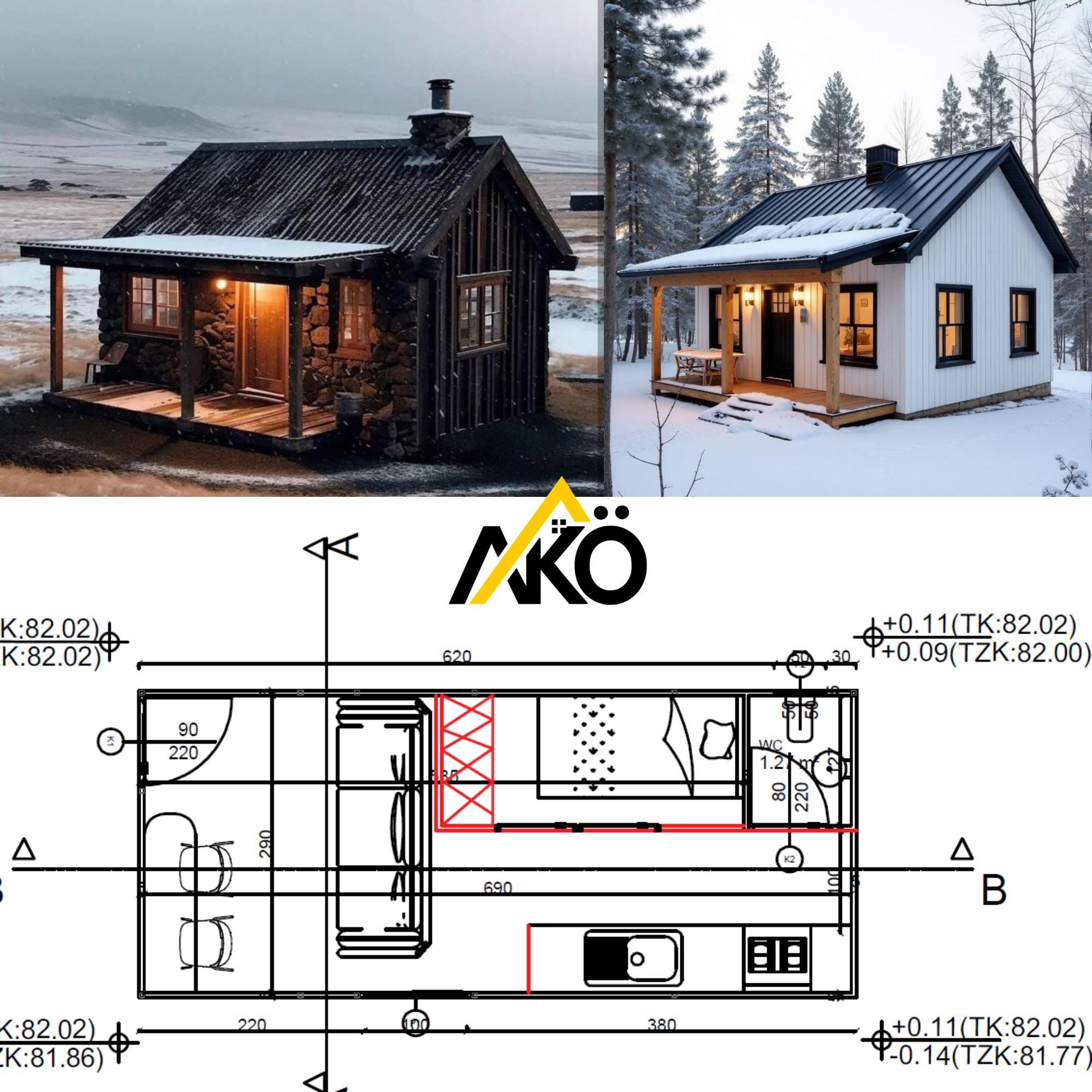 Tiny House & Cabin Plans Bundle: Modern Prefab Designs (autocad PDF ...