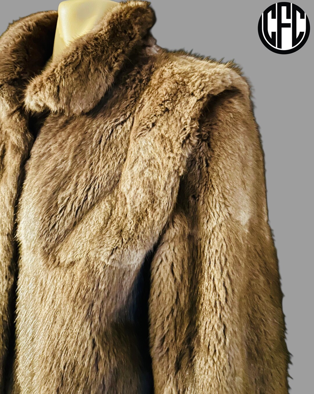 Couture Brown Real Fur Luxury Coat 1970’s Coney Coat Original Seventies Genuine 70’s Coat ...