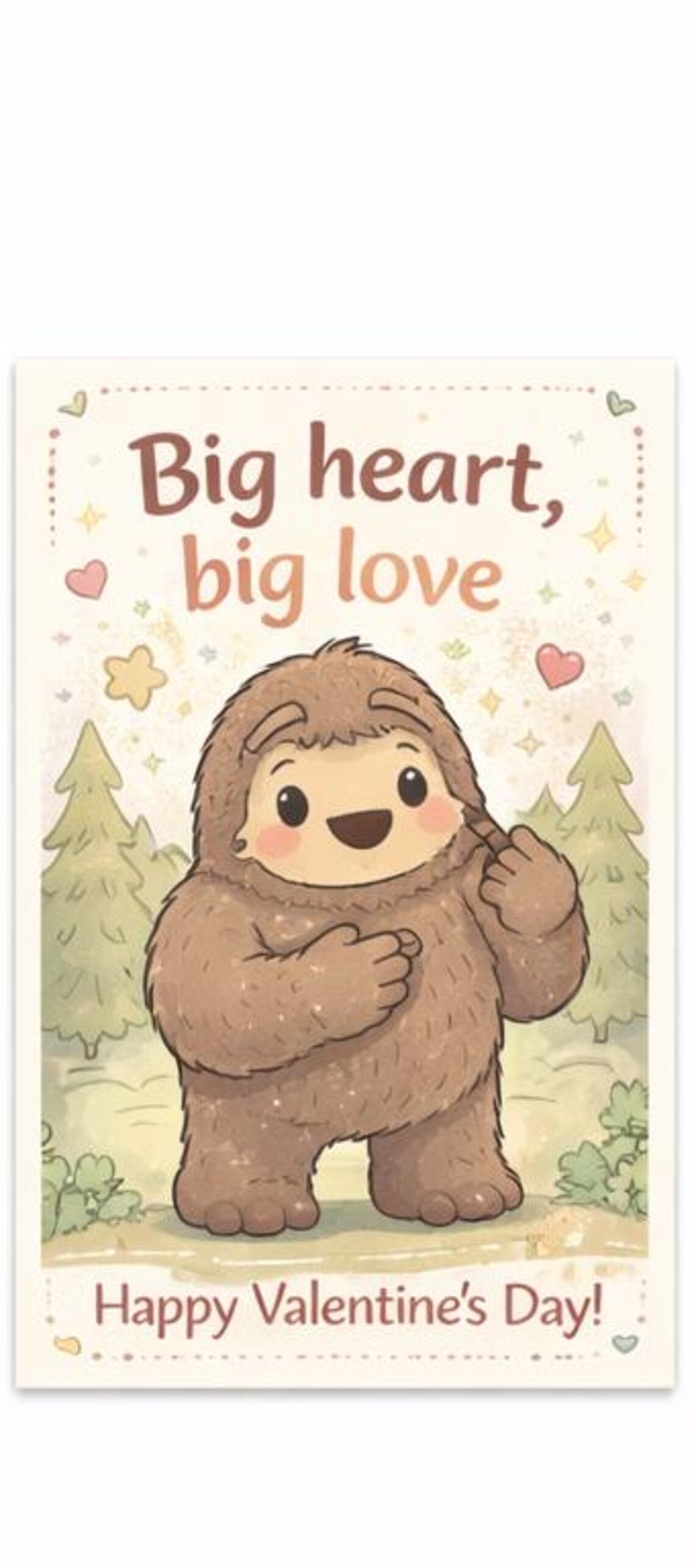 Cryptid Valentine Cards Printable – Cute Alien Bigfoot Loch Ness ...