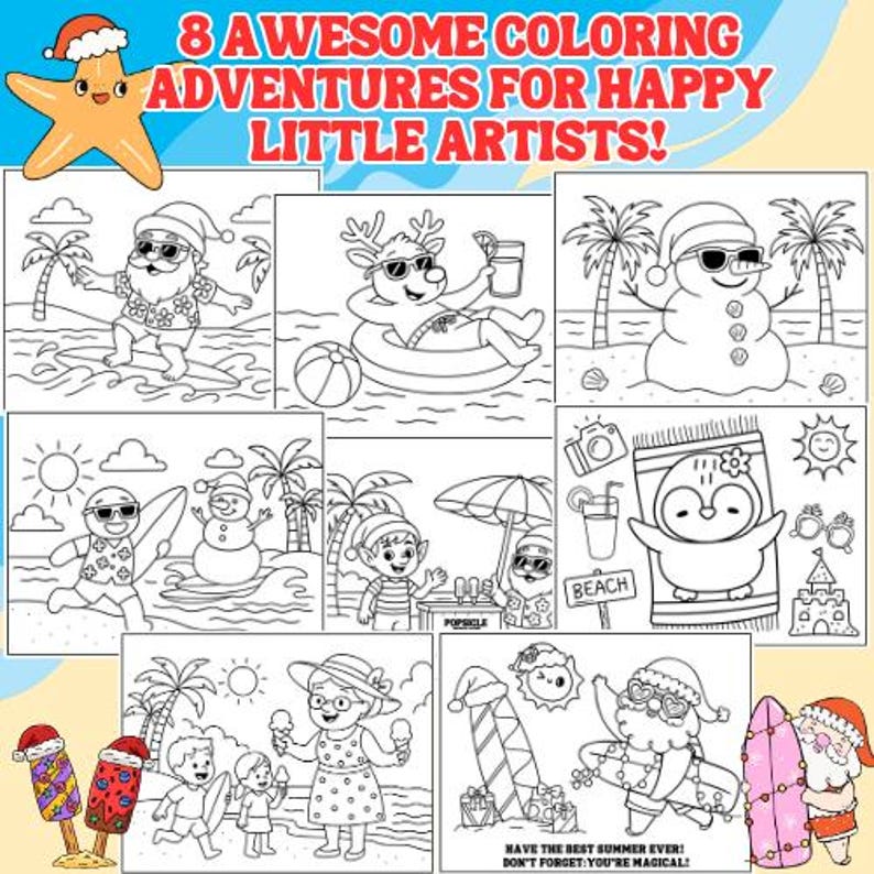 Christmas in July Coloring Pages & Activities for Kids | 12 Fun ...