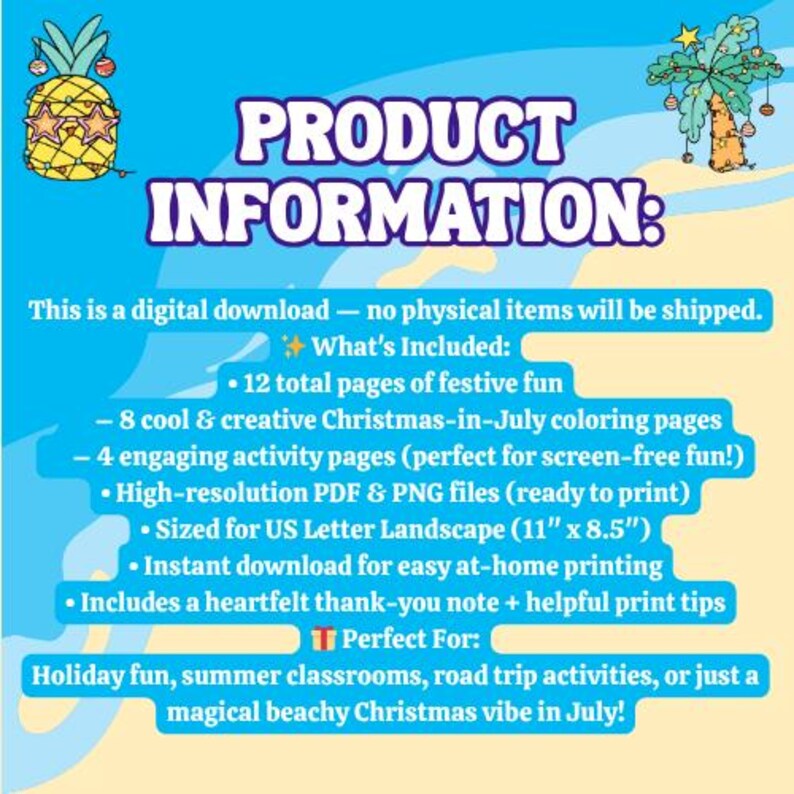 Christmas in July Coloring Pages & Activities for Kids | 12 Fun ...