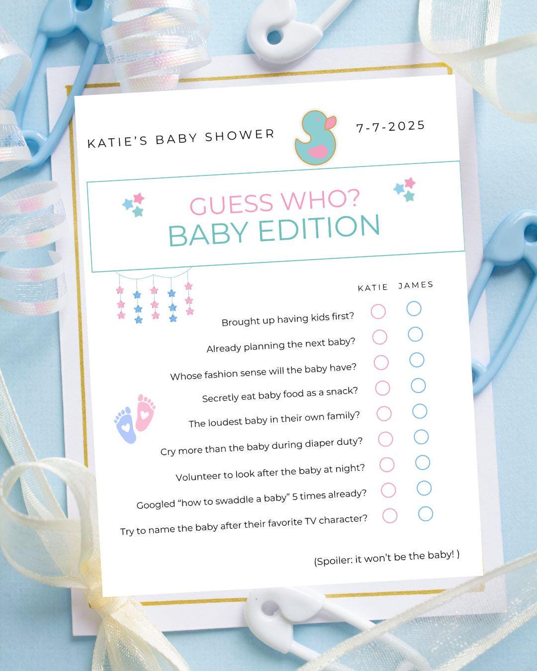 Editable Guess Who Baby Edition Game, Fun Baby Shower Party Activity ...