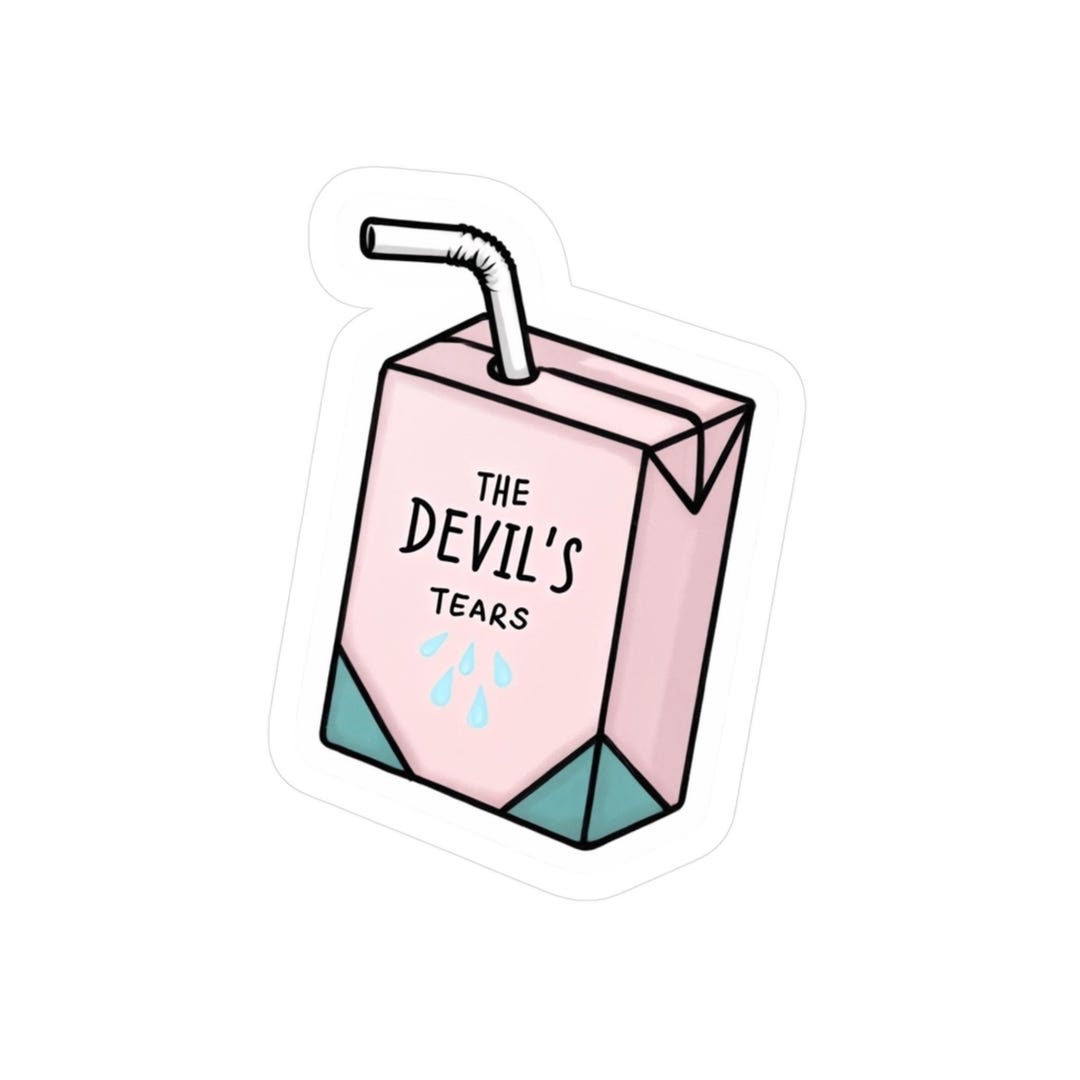 Cute Devil's Tears Vinyl Decals, Fun Stickers for Laptops, Water ...