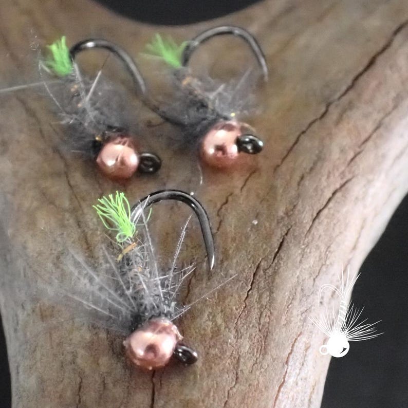 Tungsten Grey and Copper Nymph (3-pack) - Etsy
