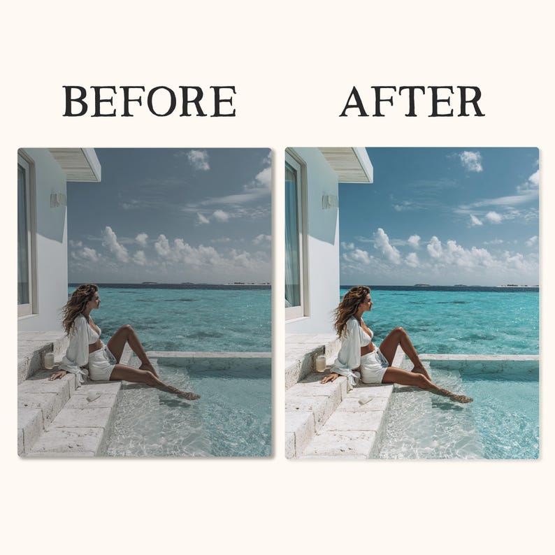 Maldives Luxe Preset Pack | Dreamy Travel Filters for Lightroom Mobile ...