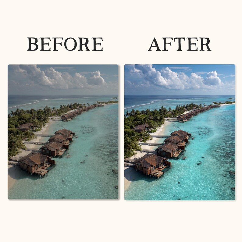 Maldives Luxe Preset Pack | Dreamy Travel Filters for Lightroom Mobile ...