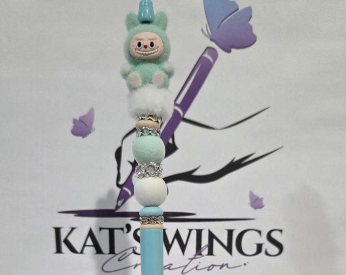 Labubu Turquoise Beaded Pens - Etsy