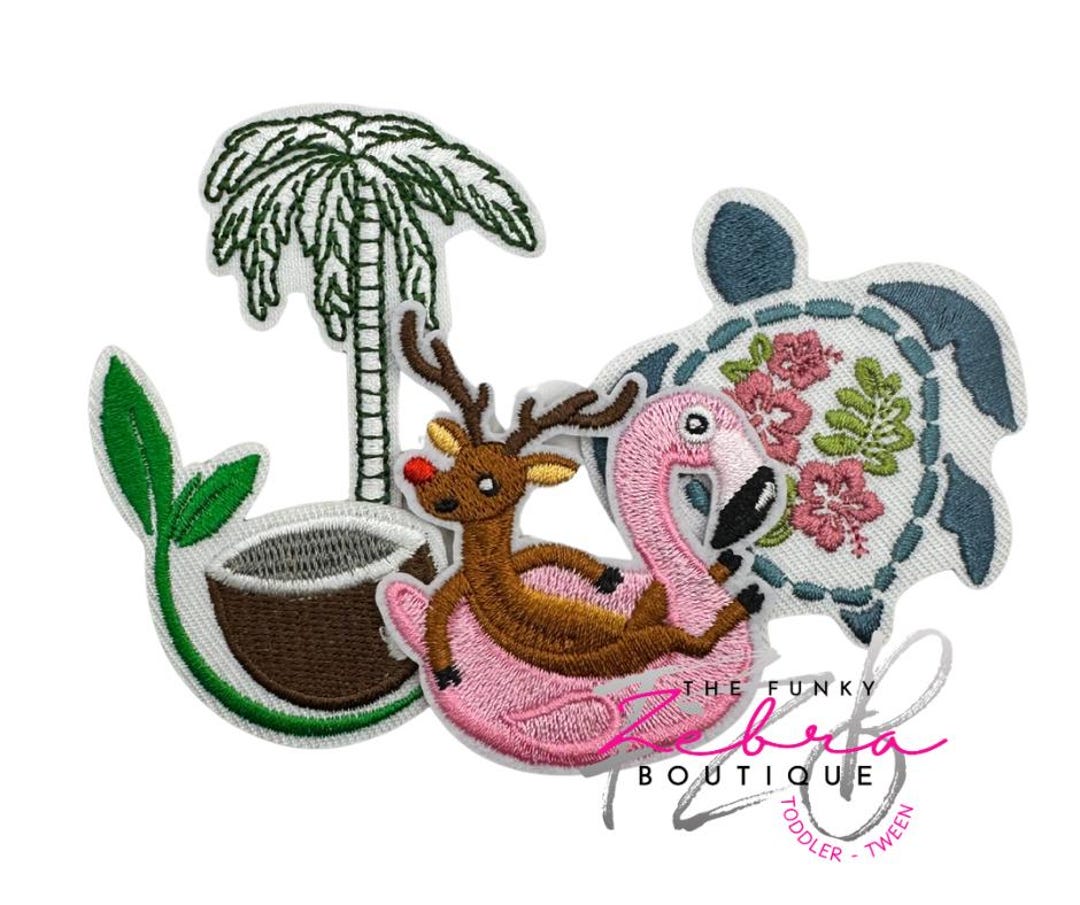 Christmas Tropical Vacation Reindeer Pool Float Coconut Turtle ...