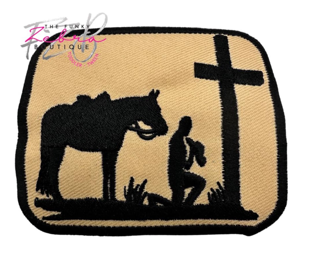 Faith Praying Cowboy Embroidered Iron on Patch - Etsy
