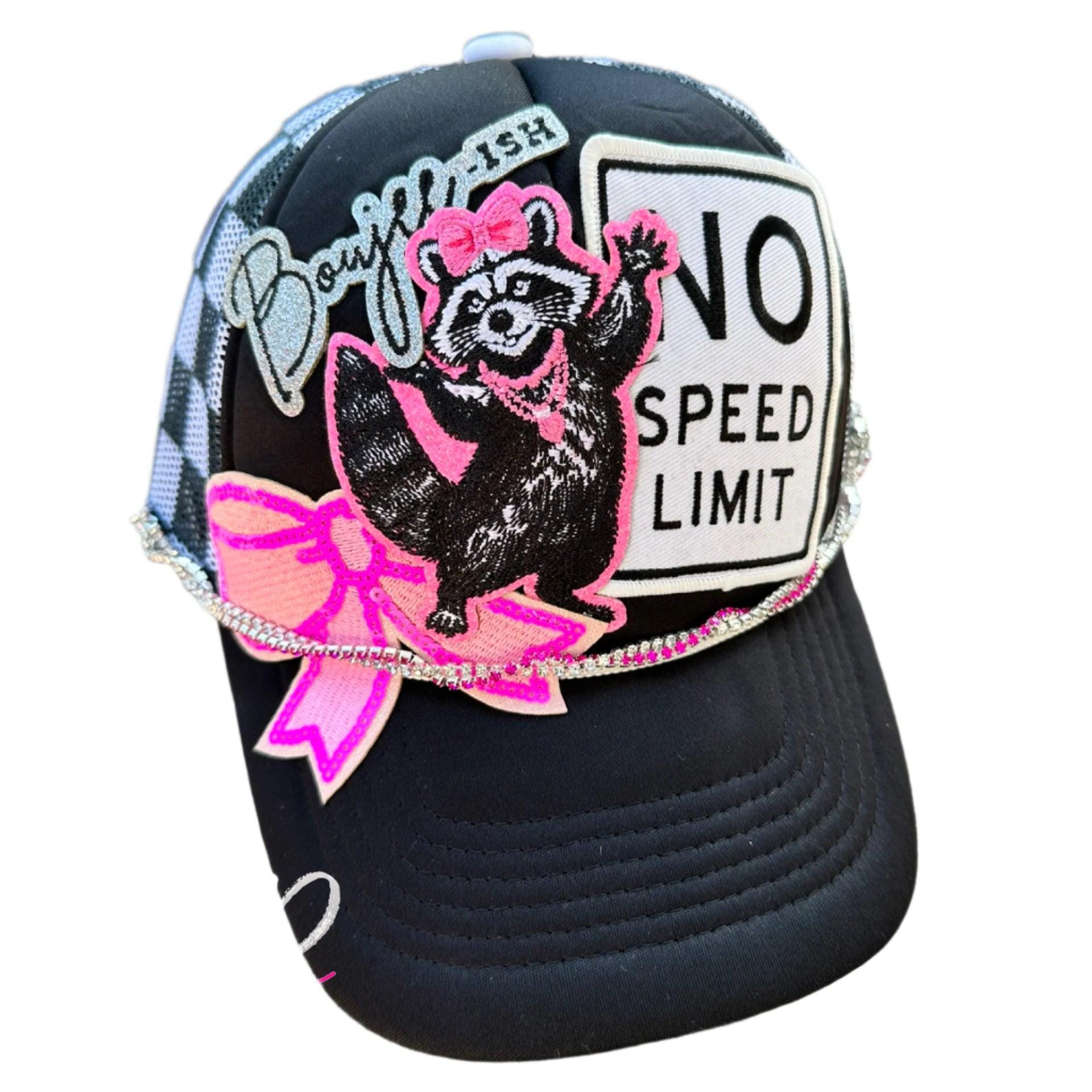 Kids Girls Youth Sassy Raccoon Boujee-ish No Speed Limit Black ...