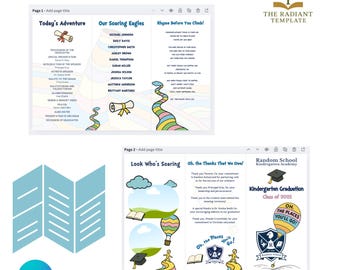 Dr. Seuss–inspired Kindergarten Graduation Z-fold Program (11x17in) - Etsy