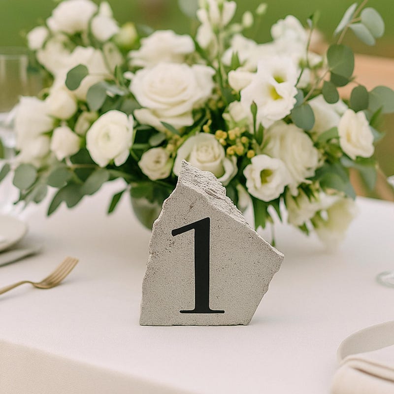 Stone Table Numbers - Etsy