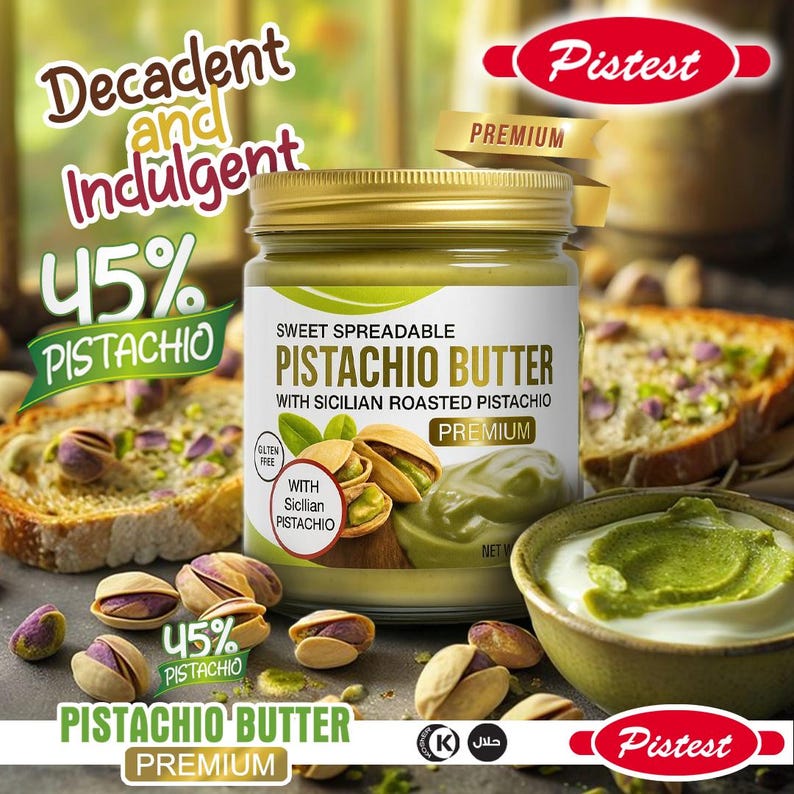 Sweet Spreadable – Premium Pistachio 45% Butter Spread With Roasted ...
