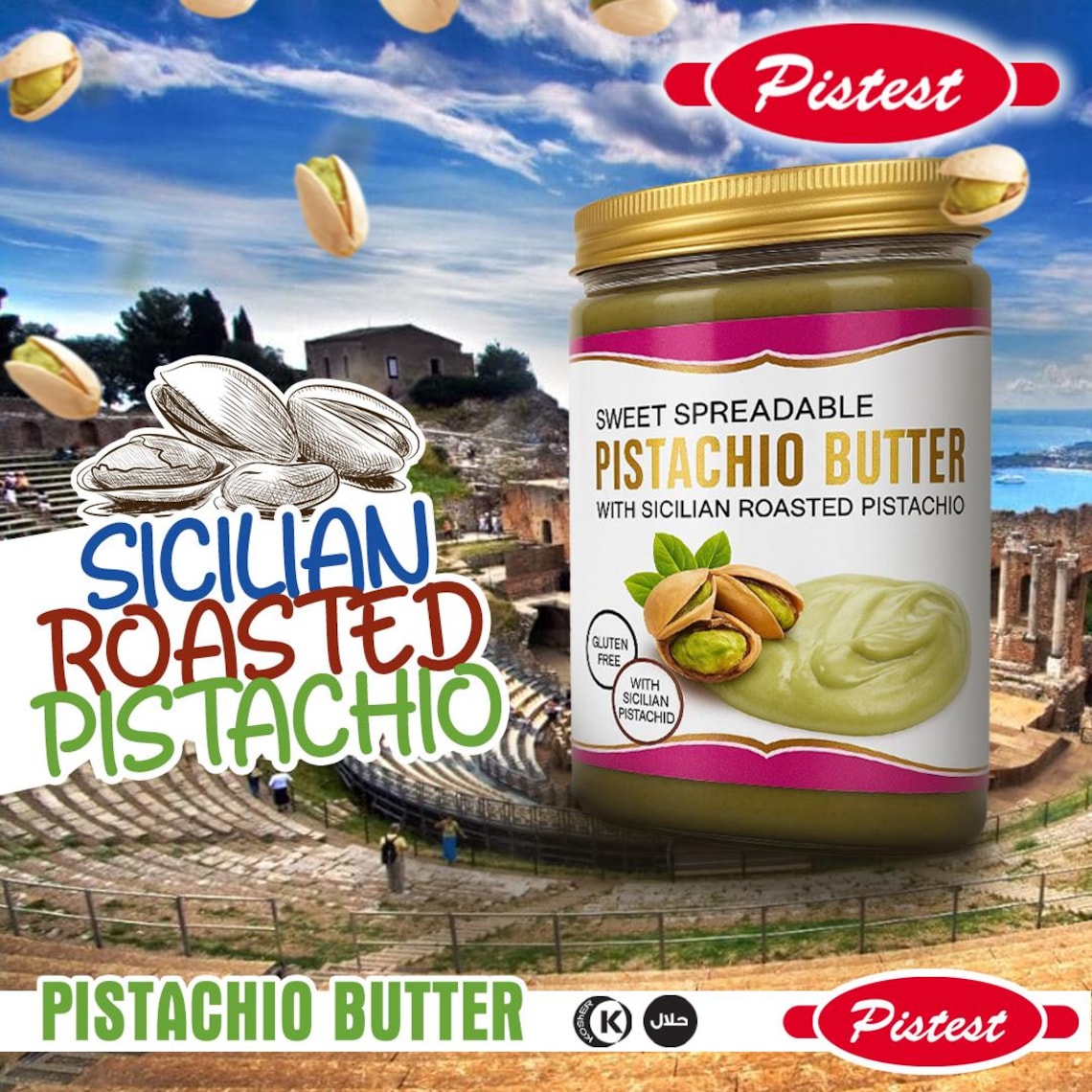 Sweet Spreadable - Sweet Pistachio Butter Spread 2.4 Pound– Made With ...