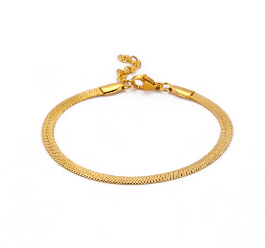 Gold-plated Snake Link Bracelet – Elegant & Timeless - Etsy