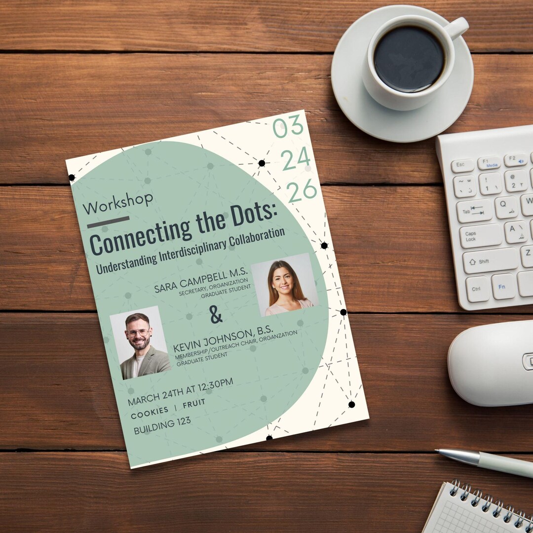 Connecting the Dots Workshop Flyer Template | Editable ...