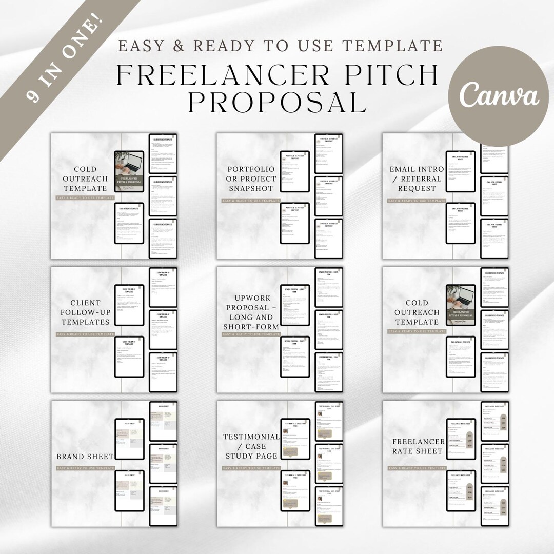 Freelancer Pitch Proposal, Brand Sheet, Cold Outreach Template, Upwork ...