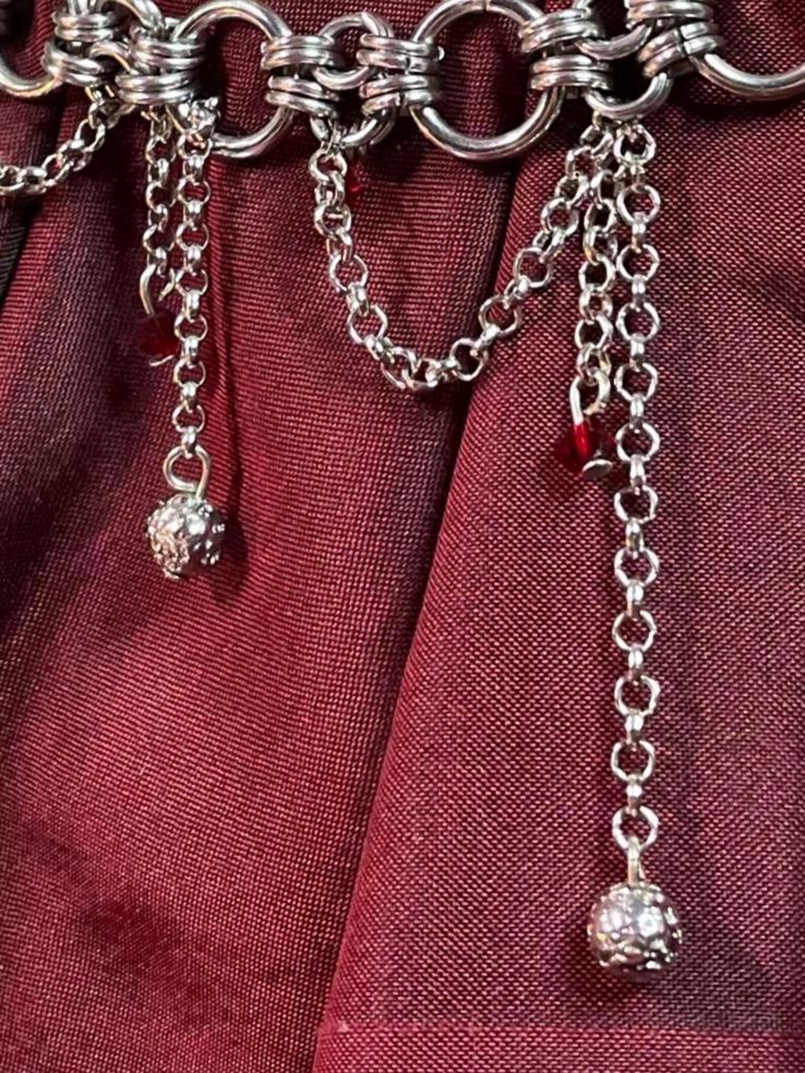 Gothic Chainmail Belt and Earrings Set – Handmade Witchy Jewelry With ...