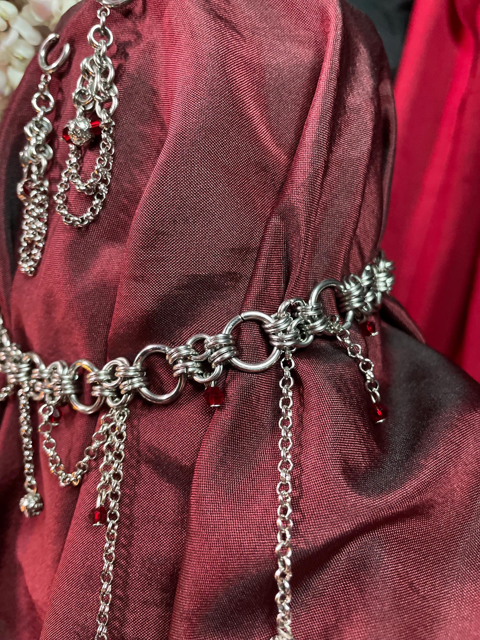 Gothic Chainmail Belt and Earrings Set – Handmade Witchy Jewelry With ...