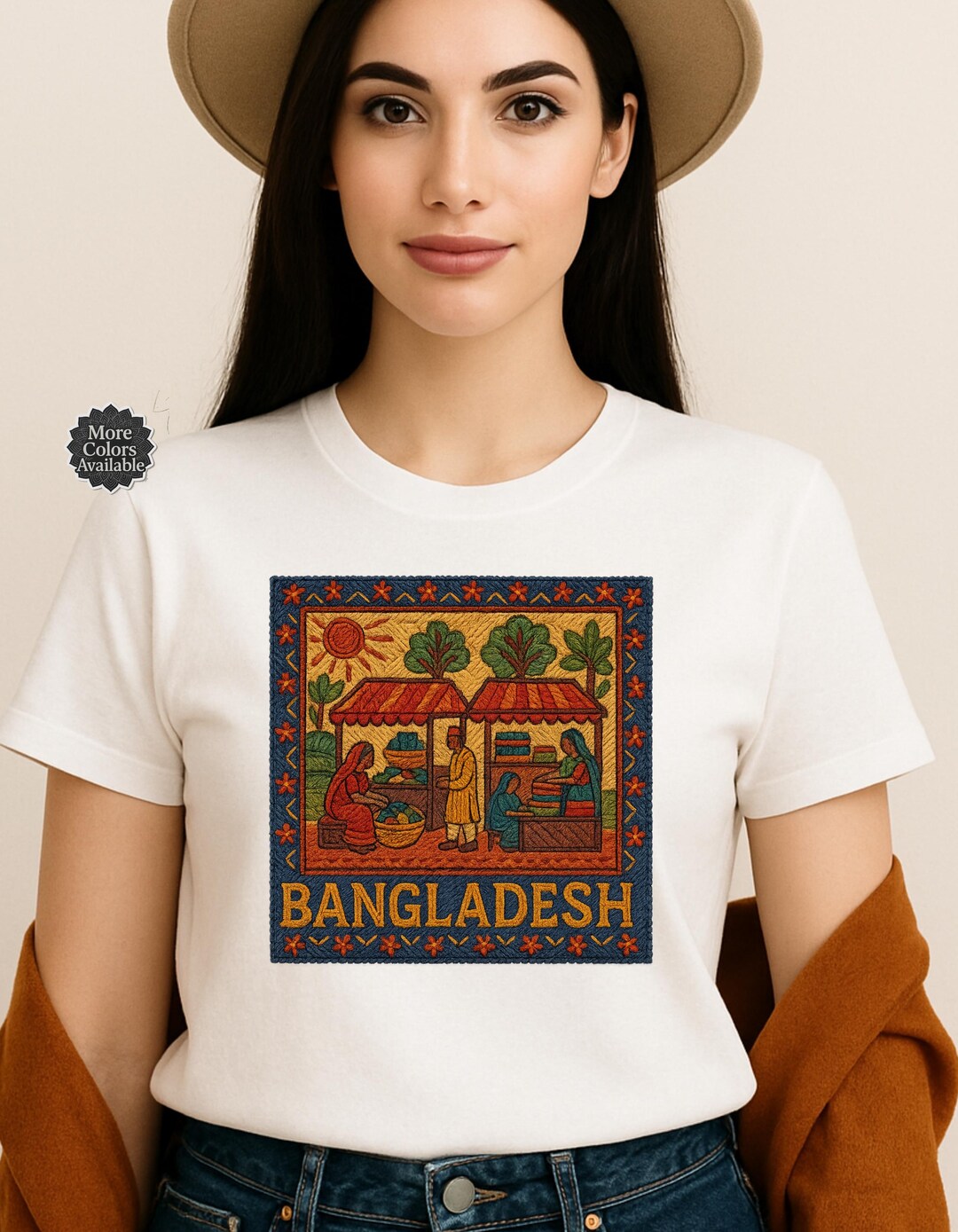 Bangladesh Village Market Scene Women's Relaxed Fit T-shirt – Bengali ...