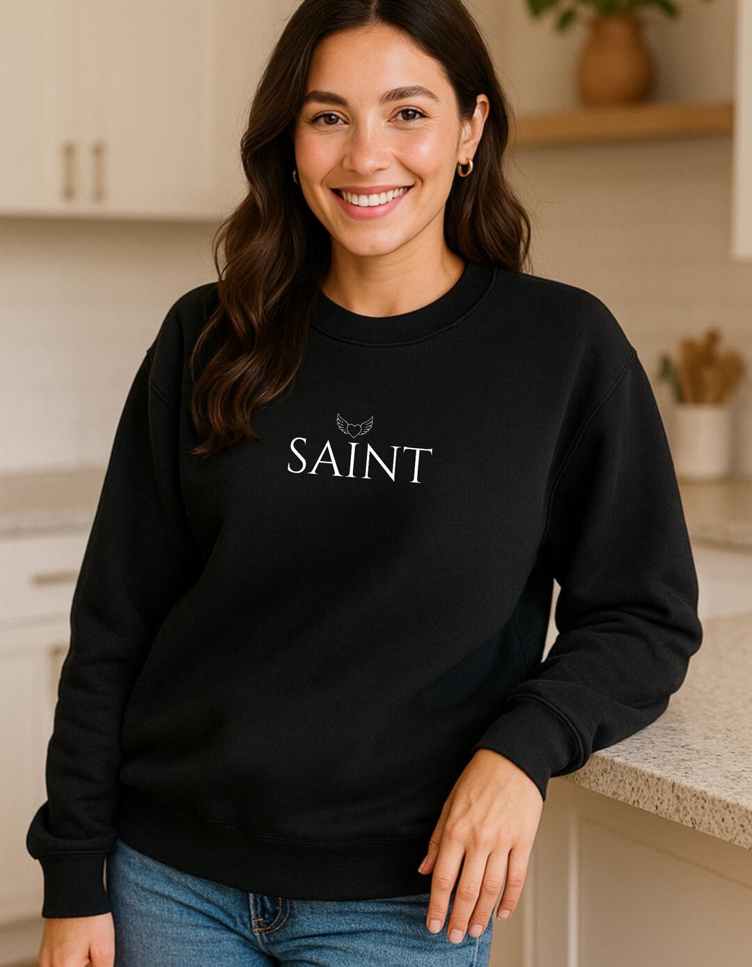 SAINT Embroidered Sweatshirt | Mormon Wives Inspired Merch - Etsy