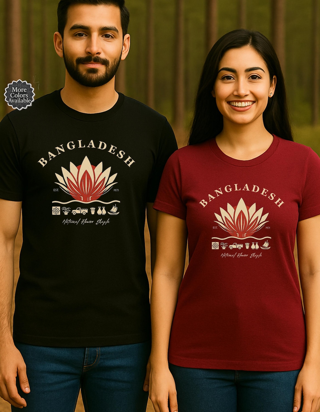 Bangladesh Shapla Flower T-shirt: Bengali Heritage Unisex Tee - Etsy Canada