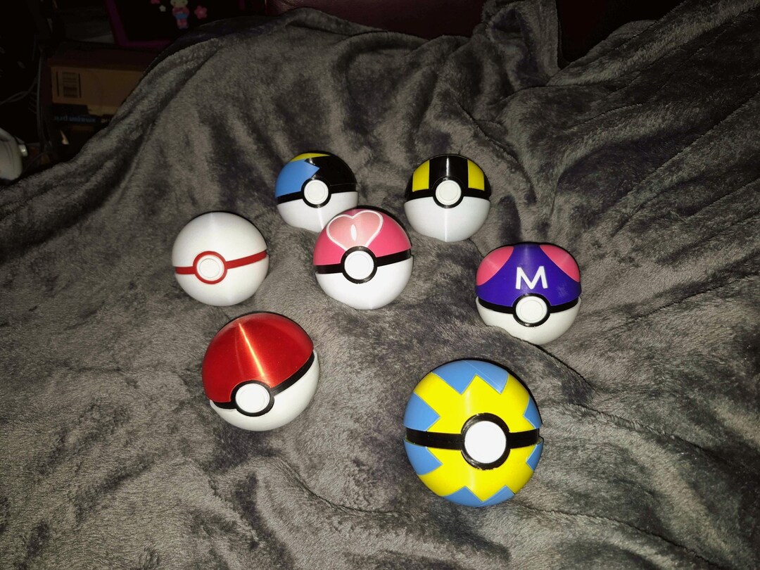 3D Printed Pokeballs - Etsy