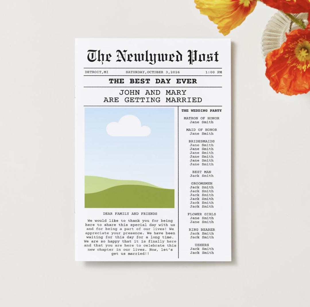 Wedding Ceremony/reception Bulletin Booklet - Etsy