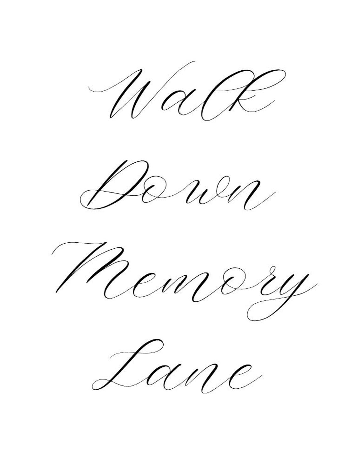 Walk Down Memory Lane Wedding Signage - Etsy