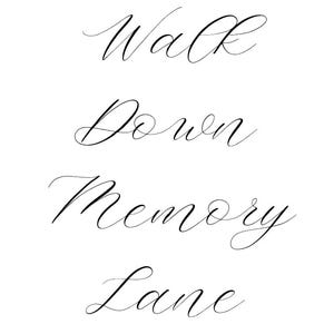 Walk Down Memory Lane Wedding Signage - Etsy