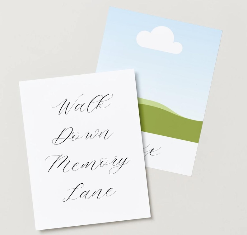 Walk Down Memory Lane Wedding Signage - Etsy