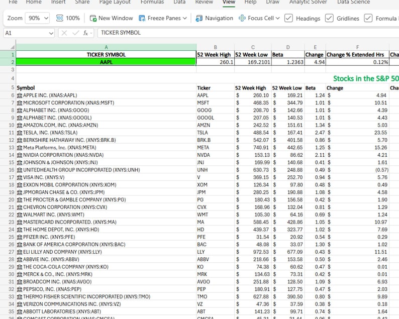 Excel Stock Portfolio Tracker Template – Investment Spreadsheet With ...