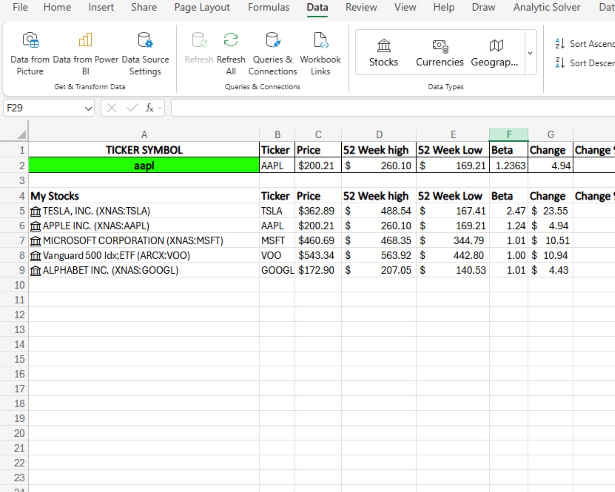 Excel Stock Portfolio Tracker Template – Investment Spreadsheet With ...