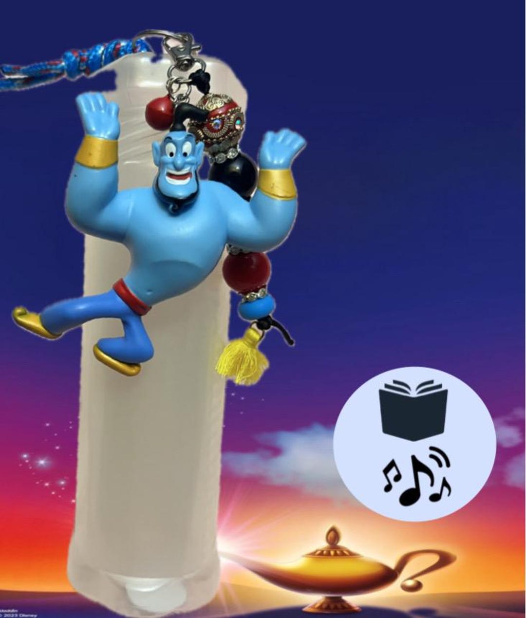 Twistipals Genie Figurine: Aladdin NFC Playlist, Pen & Snack Holder ...