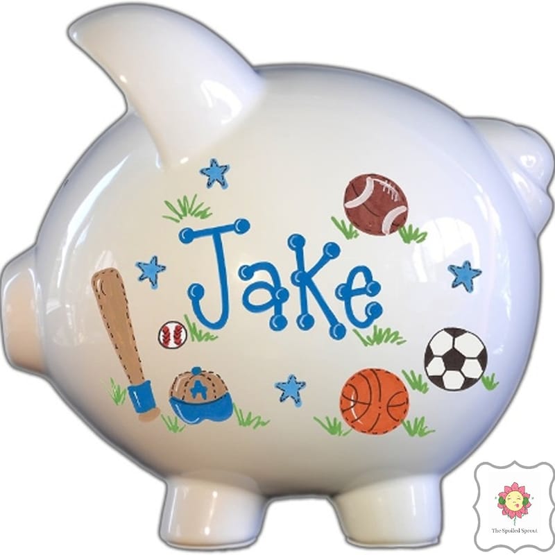 Piggy Bank Handpainted - Etsy