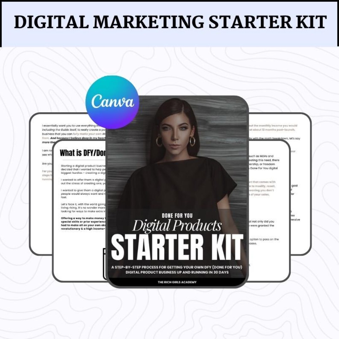 Digital Marketing Starter Kit / Canva Editable Ebook / Beginner ...