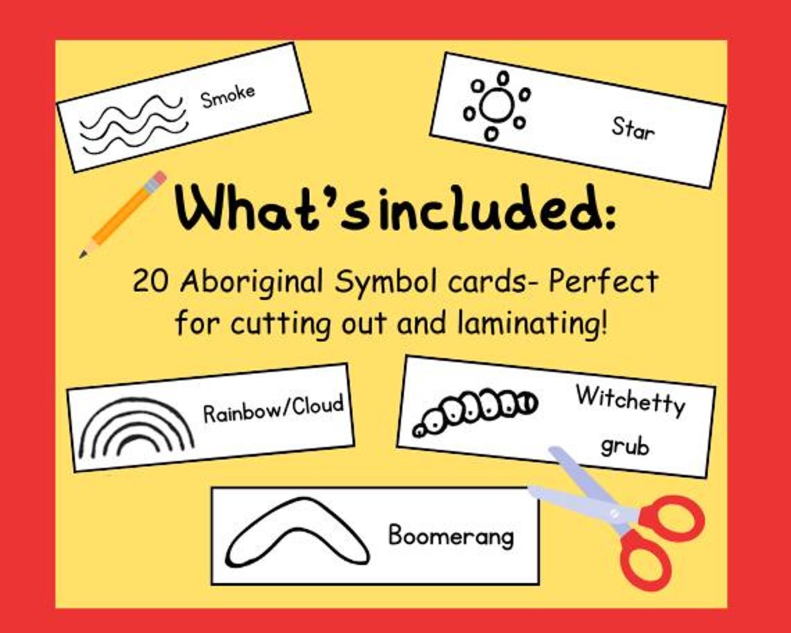 Reconciliation/naidoc Week Activity: 20 Aboriginal Symbol Cards - Print ...