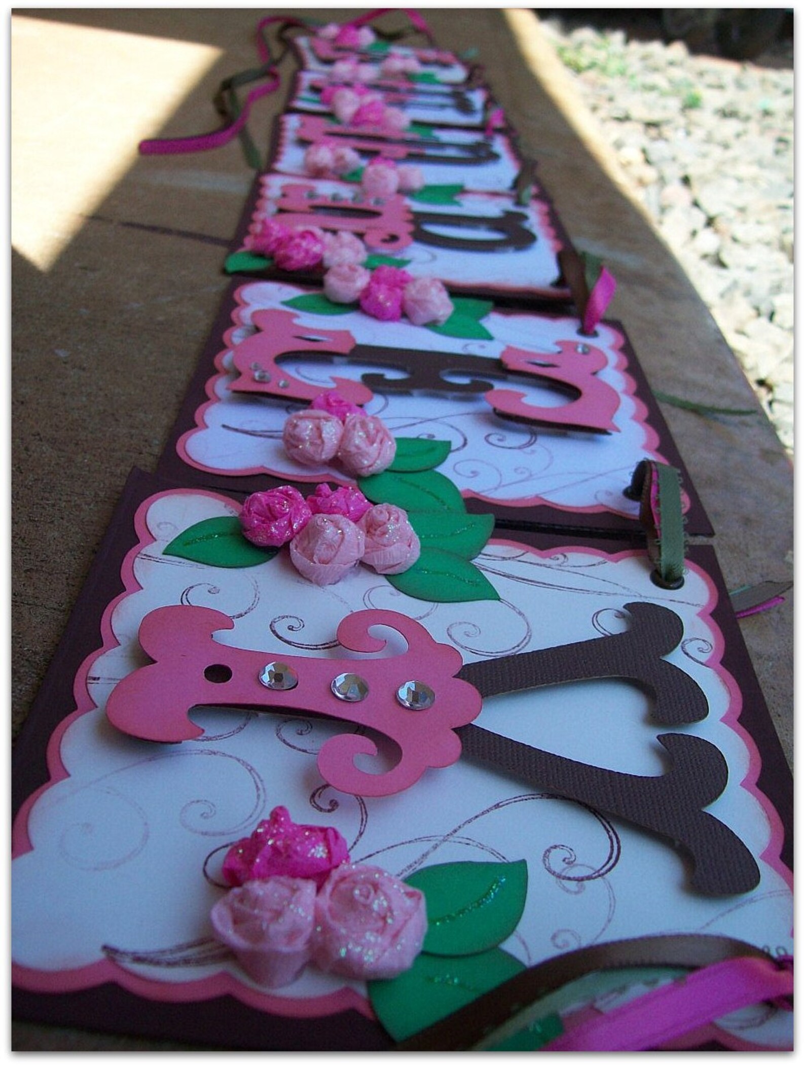 Handmade Banner Custom Made GO GREEN Name Banner Happy Birthday Baby ...