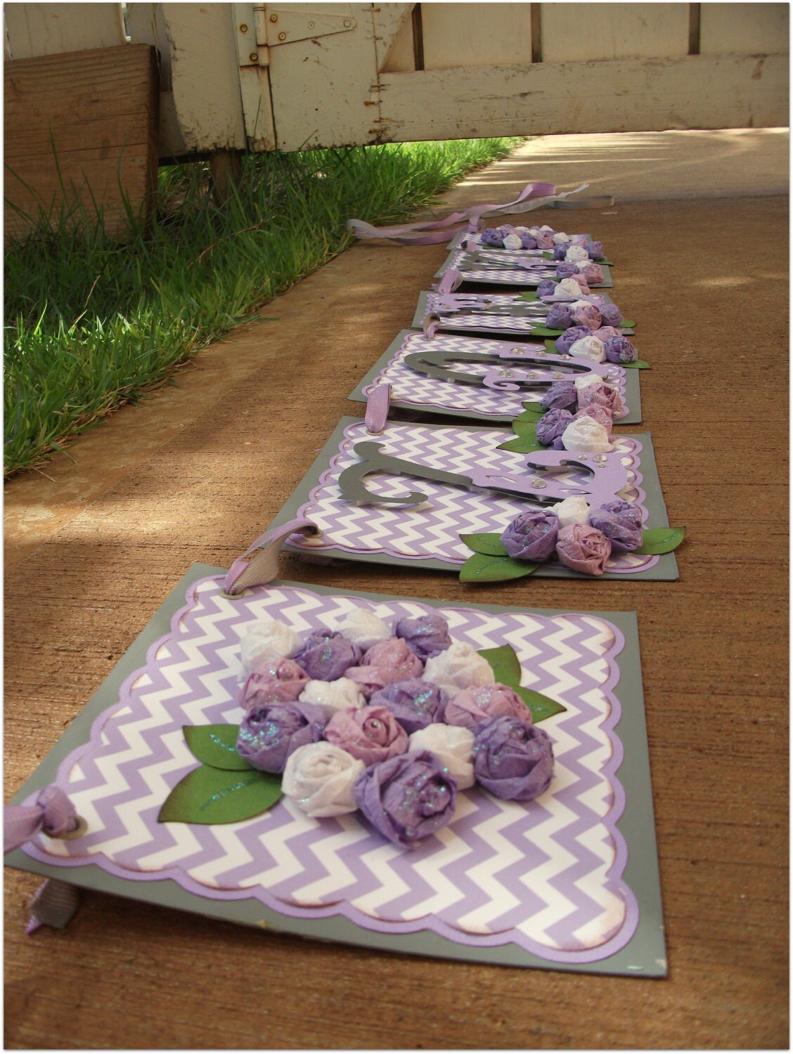 Chevron Handmade Banner Custom Made GO GREEN Name Banner - Etsy